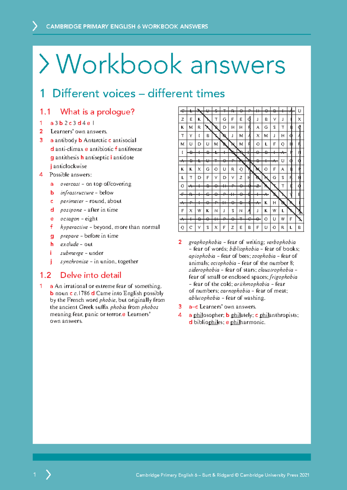 CAMBRIDGE PRIMARY ENGLISH 6 WORKBOOK ANSWERS - 2nd EDITION - Studocu