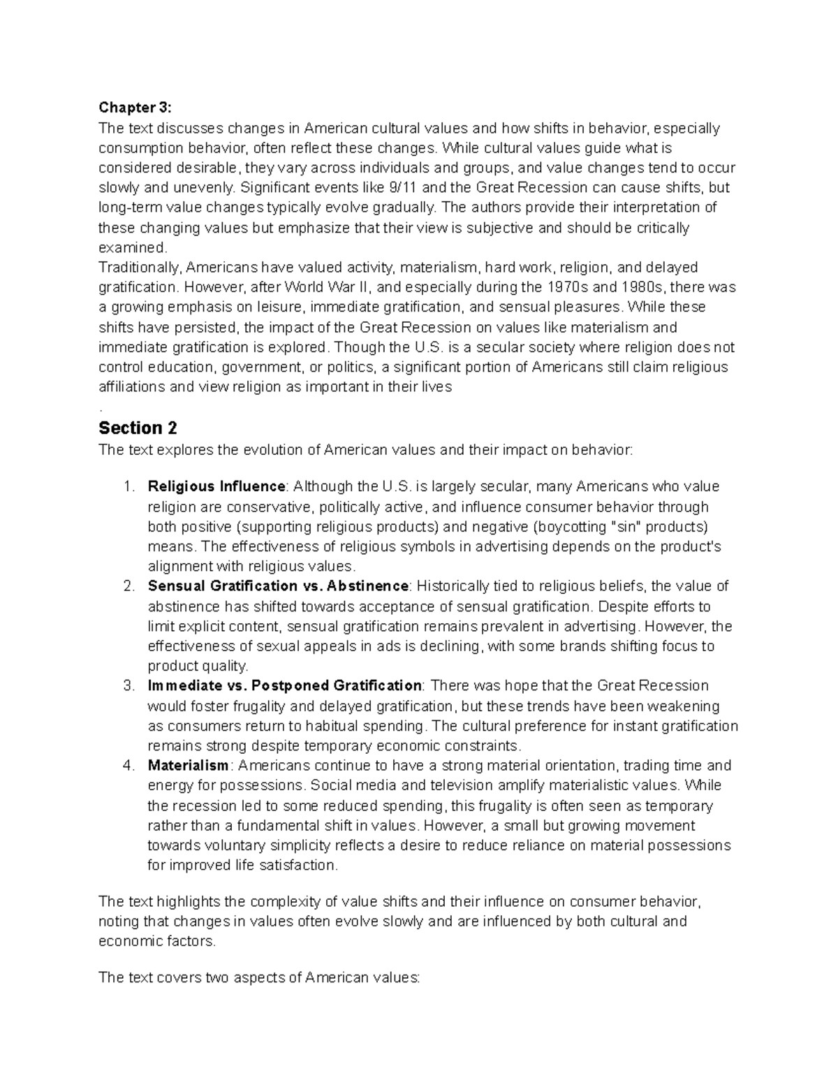Chapter 3: Evolving American Values and Consumer Behavior in Marketing ...