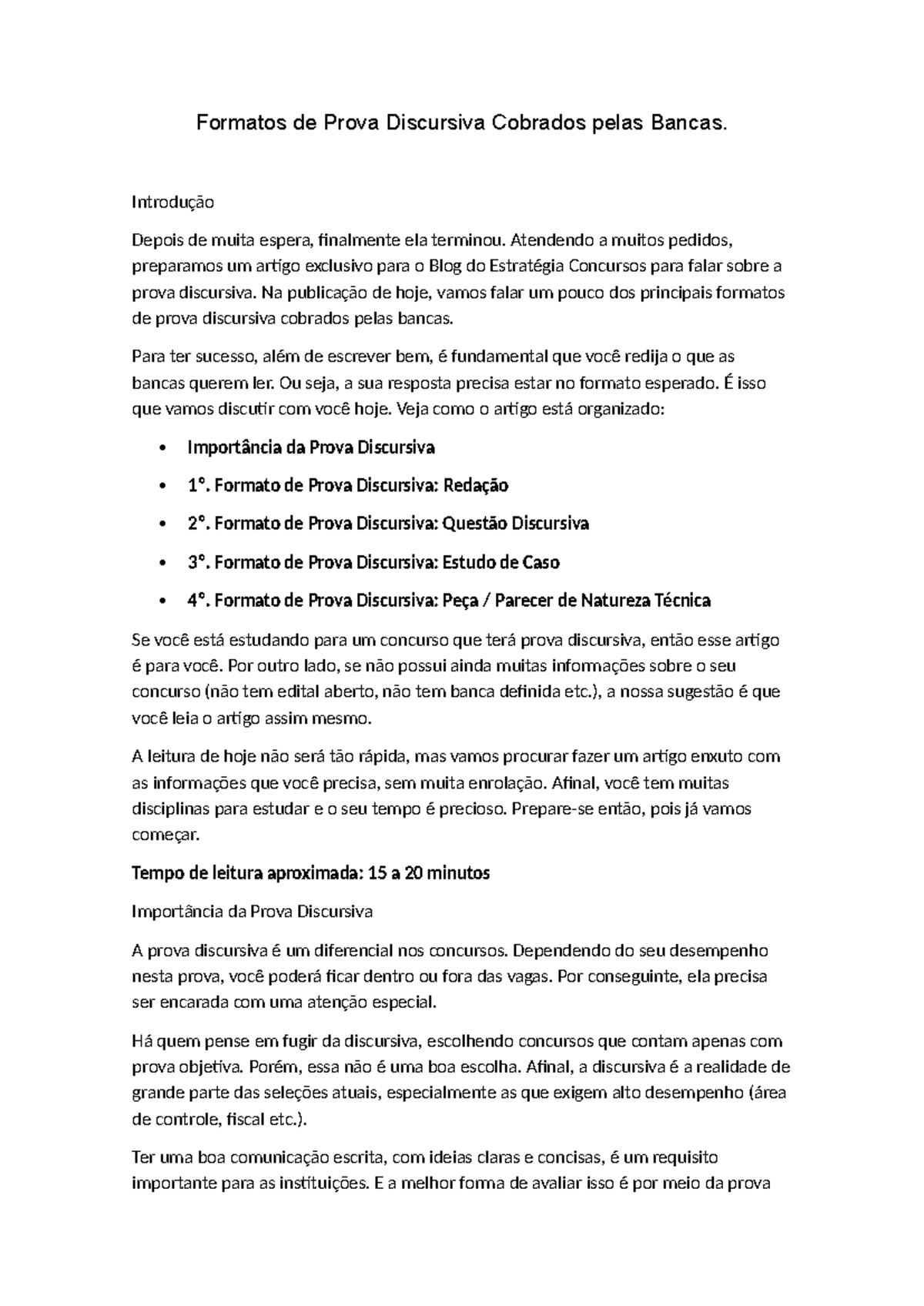 Formatos de Prova Discursiva para Concursos: Estrutura e Estratégias ...