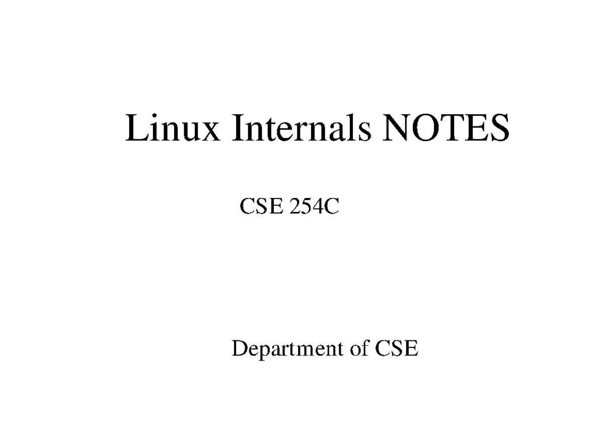 Linux Internals full notes of all units - Linux Internals NOTES CSE ...