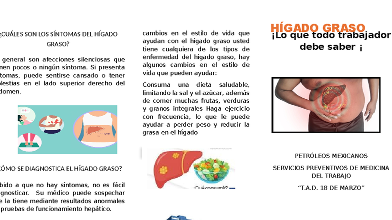 HÍGADO GRASO: Síntomas, Diagnóstico y Cambios de Estilo de Vida - Studocu