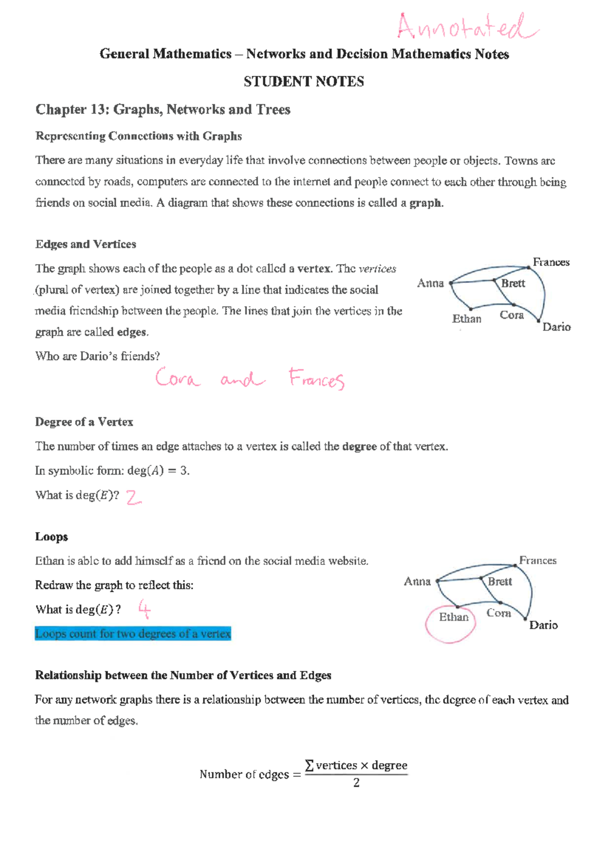 Chapter 13 - Graphs, Networks and Trees Annotated - Annotated General ...