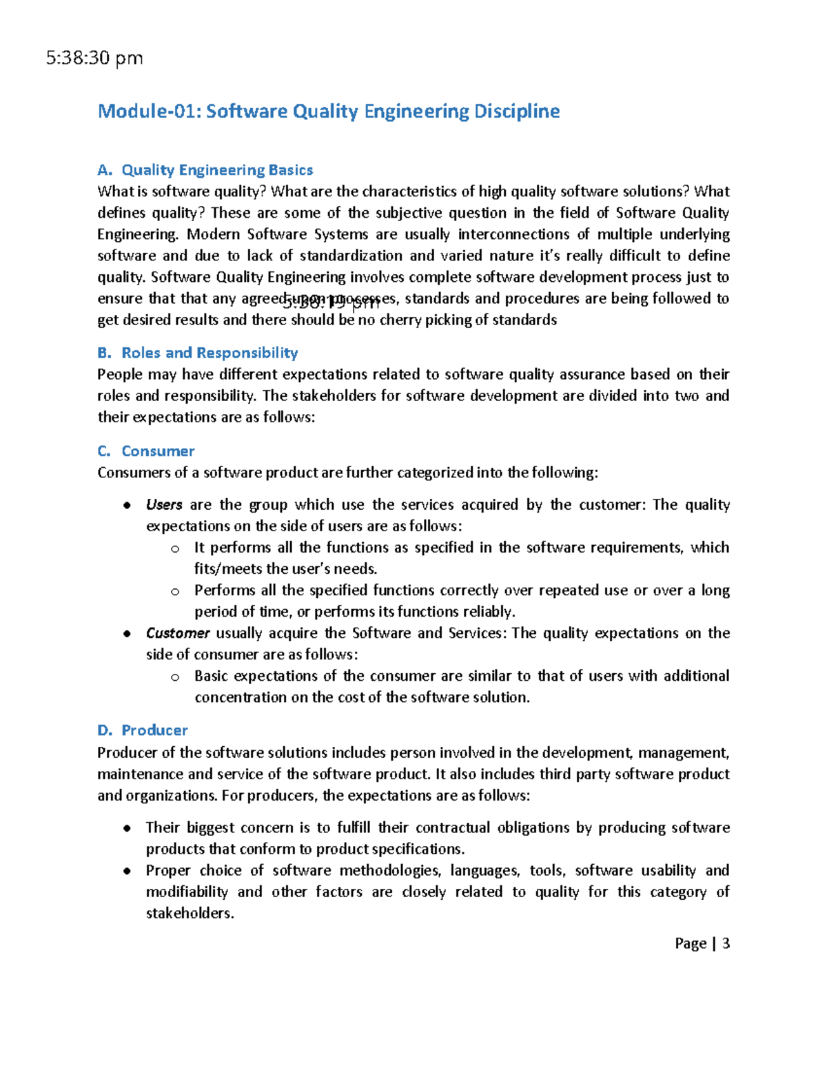 CS611 Software Quality Engineering: Key Concepts and Frameworks - Studocu