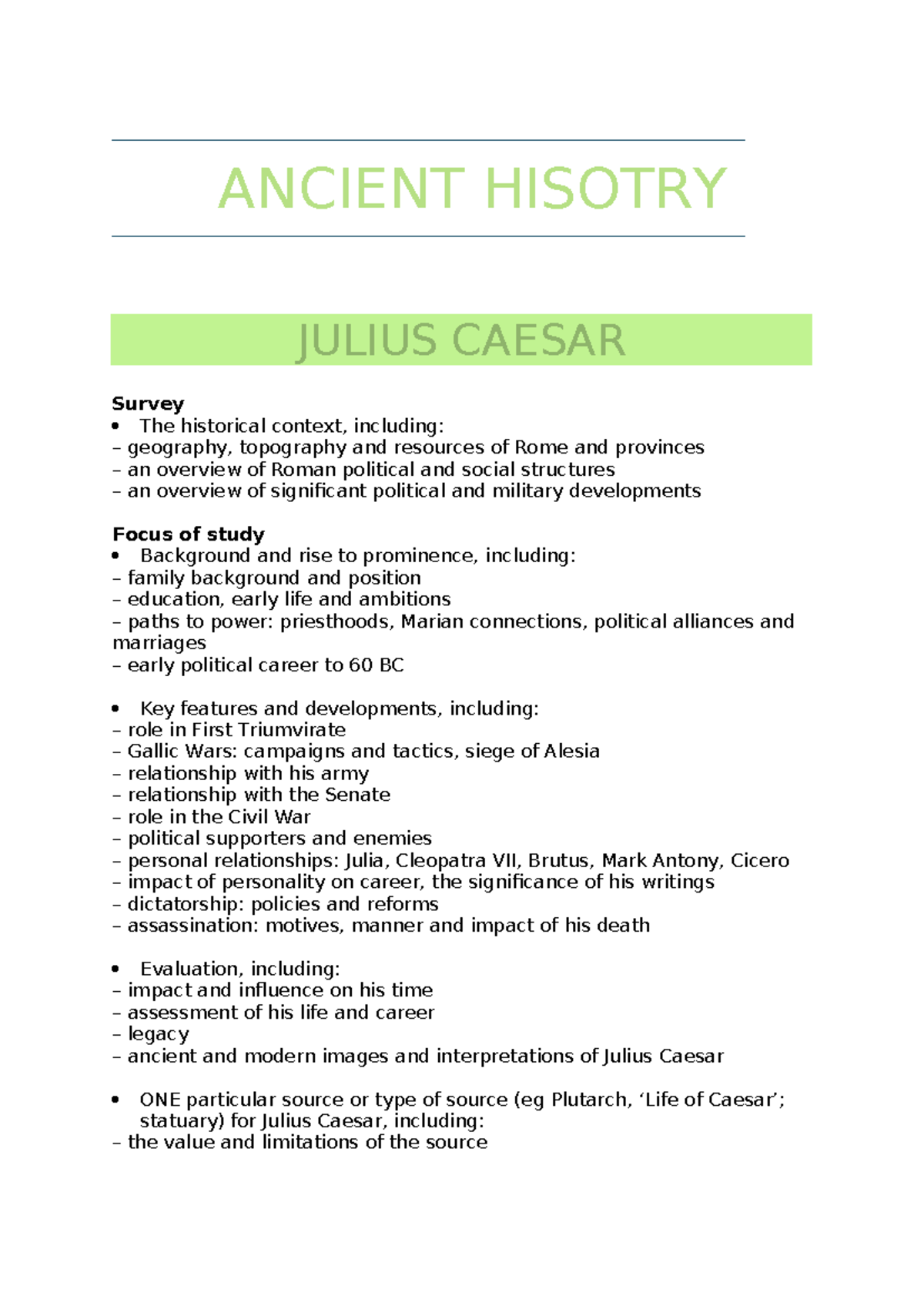 JULIUS CAESAR: Historical Context, Political Structures & Key ...