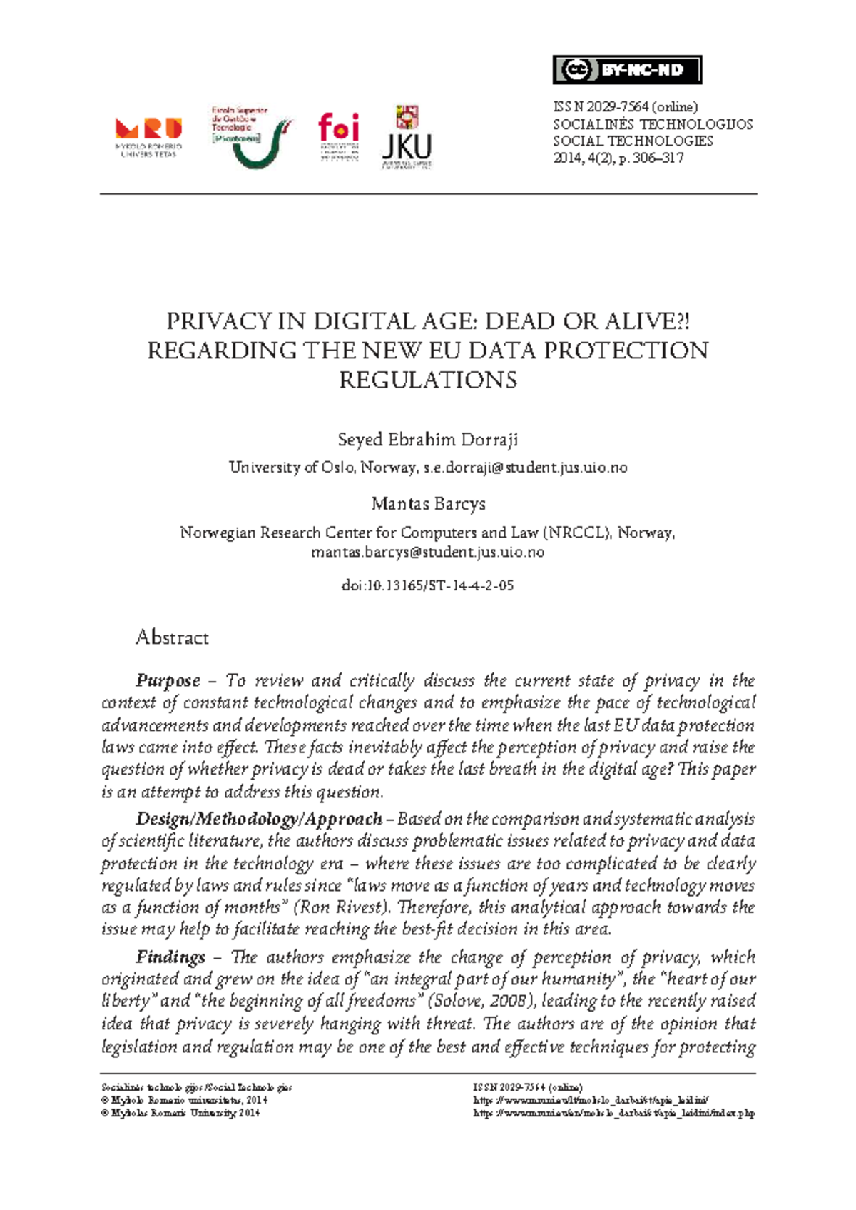 Privacy in the Digital Age: Is It Dead or Alive? EU Data Protection ...