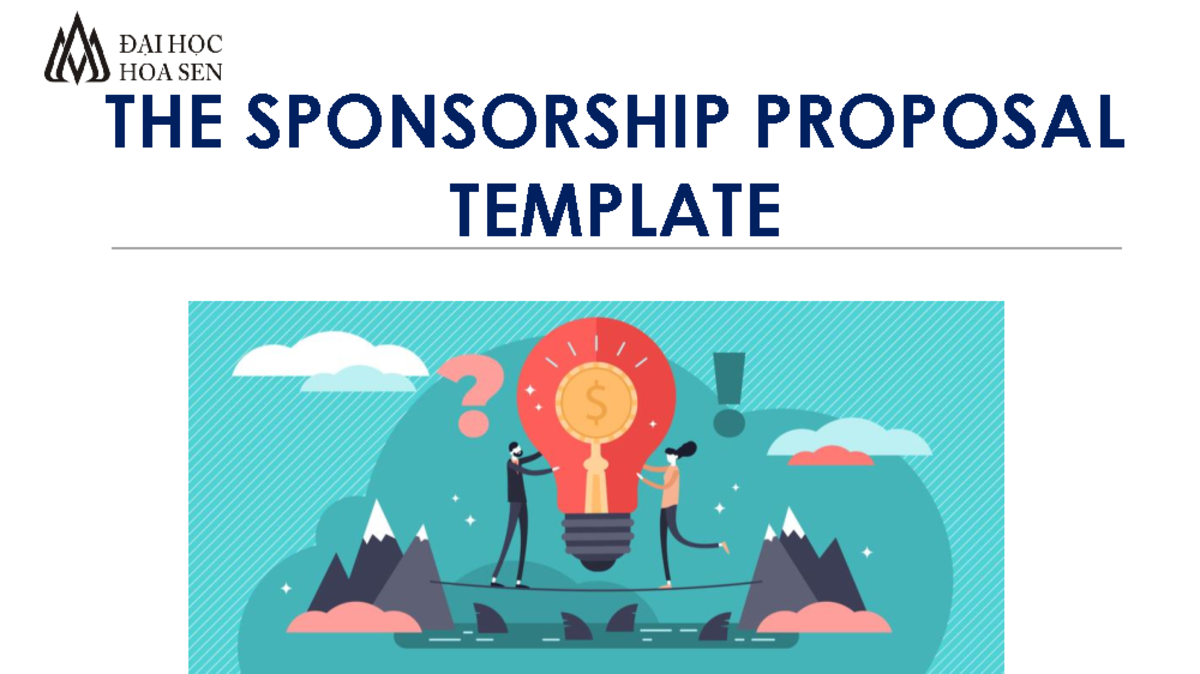 000. Proposal Template - Marketing - THE SPONSORSHIP PROPOSAL TEMPLATE Event introduction Event ...
