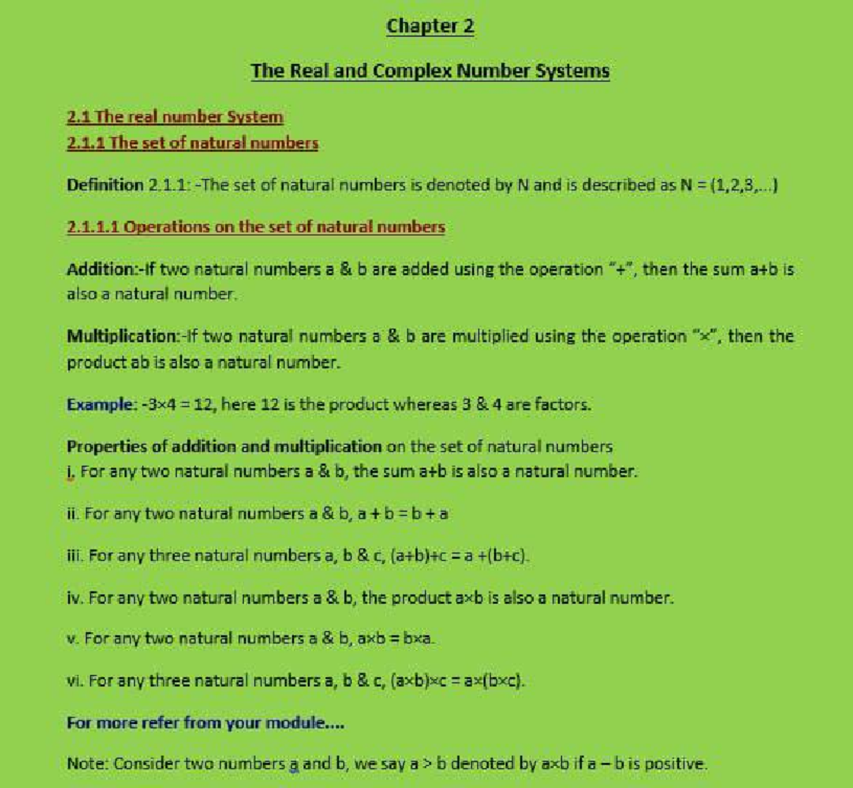 Maths short note unit 2 - Chapter 2 The Real and Complex Number Systems ...