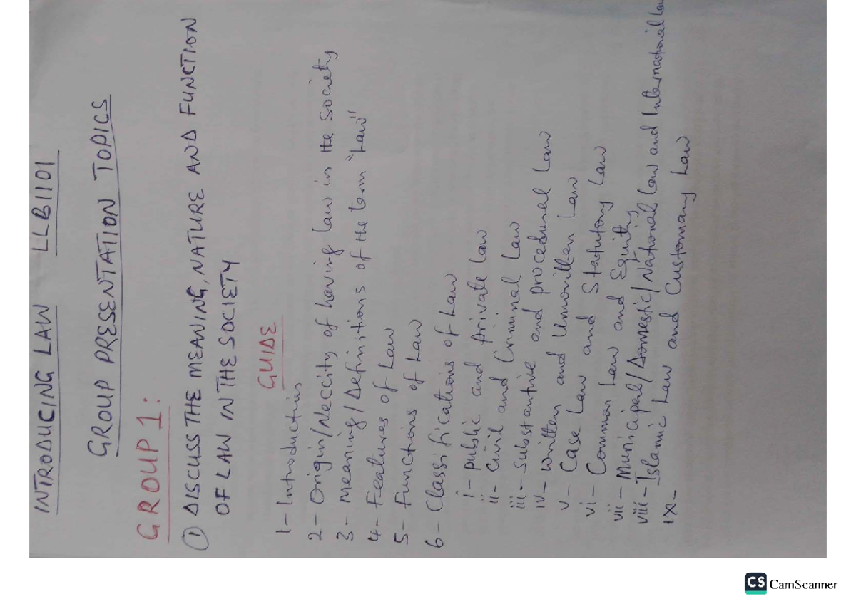 Introducting LAW Groups 1-8 Questions FOR Presentation - INTRODUCING ...