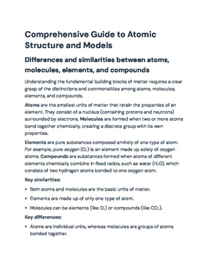 Atomic Models - Study Notes & Assignments - Studocu