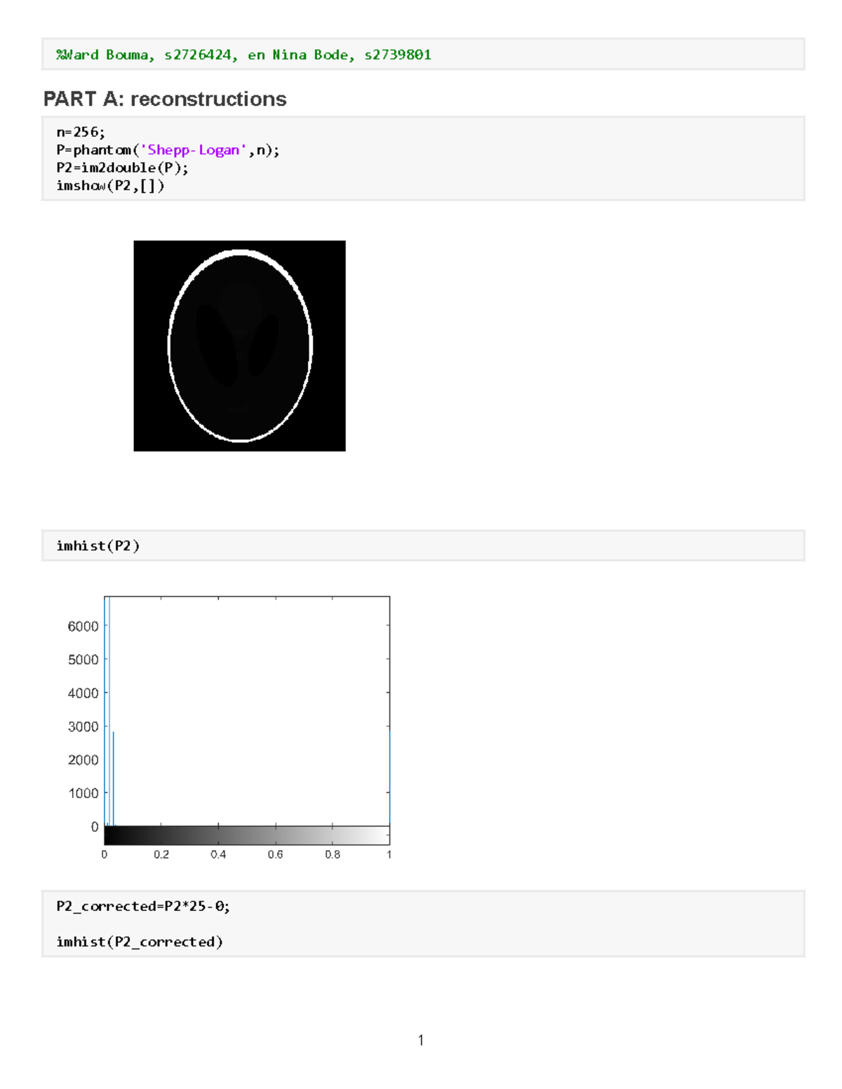 CT Practicum Module 6: Image Reconstruction & Artifacts Analysis - Studeersnel