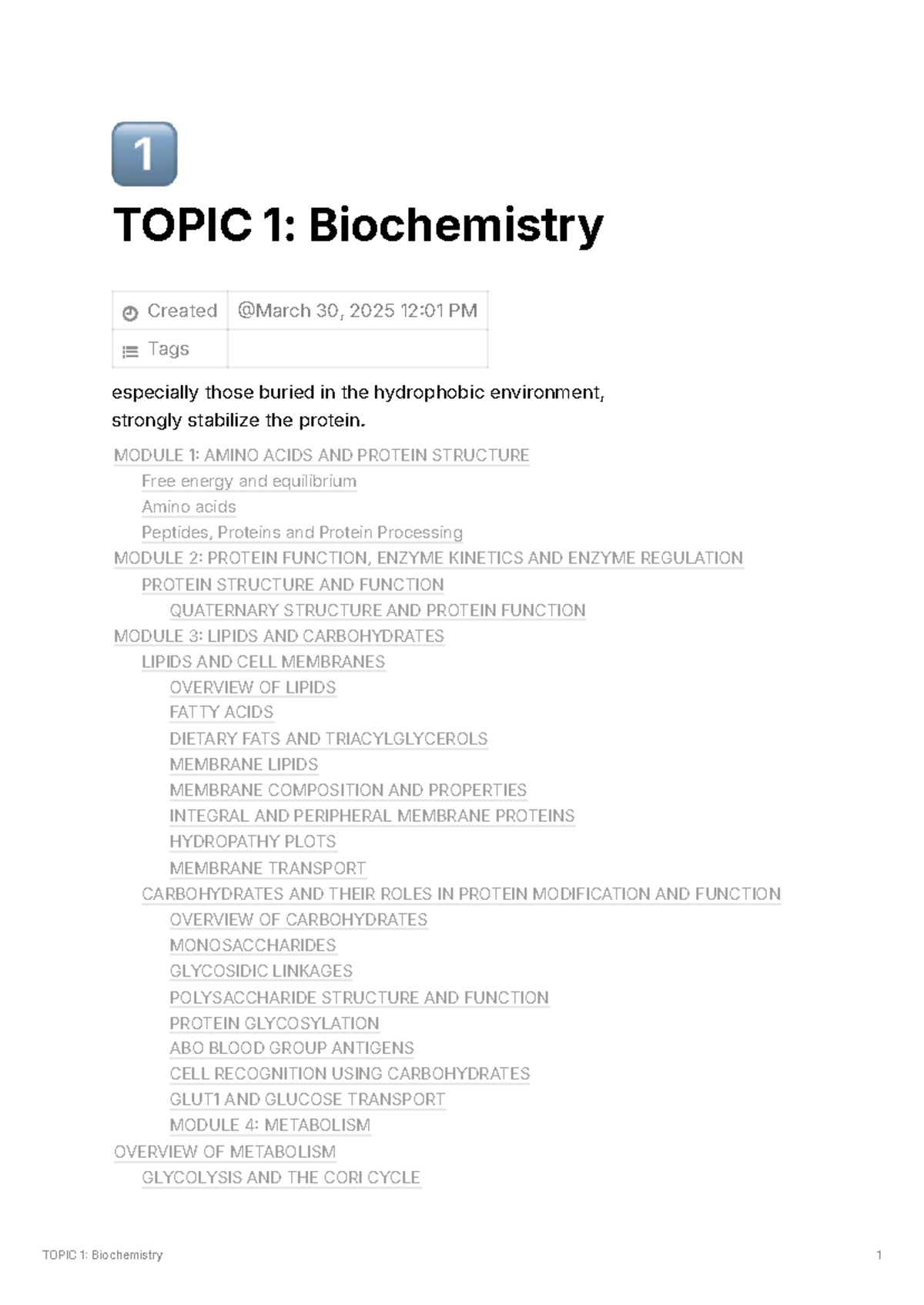 Biochemistry 101: Amino Acids, Proteins, and Metabolism Overview - Studocu