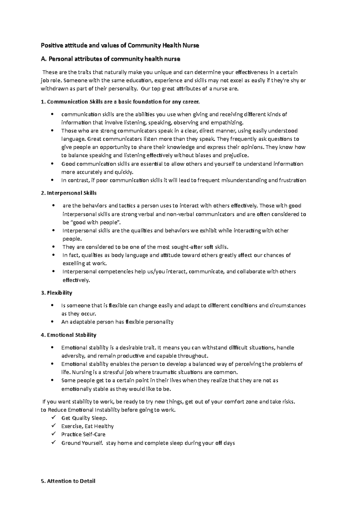 Values and Positive Attitude Attributes of Community Health Nurses ...