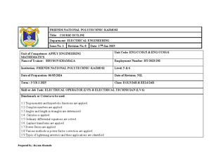 Bryson Course Outline Maths EIL4-24C 25A 2025 - Prepared by : Bryson ...