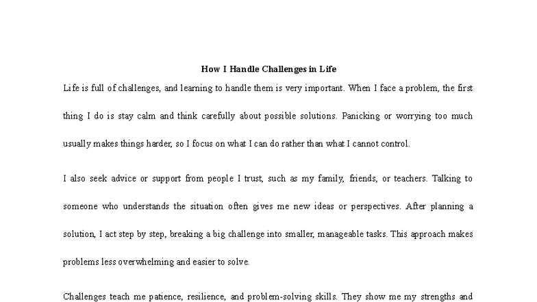 88 Life Lessons: Handling Challenges with Confidence - Studocu
