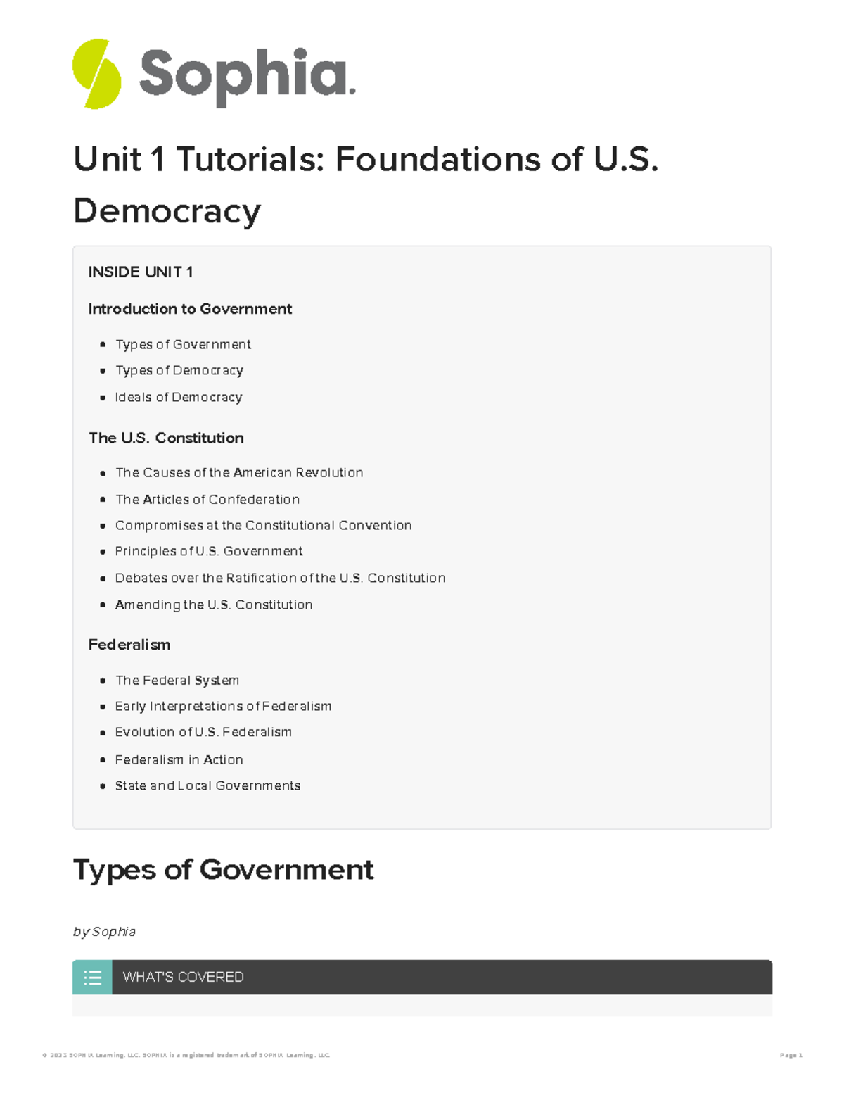 Unit 1 - Foundations of US Democracy - Unit 1 Tutorials: Foundations of ...