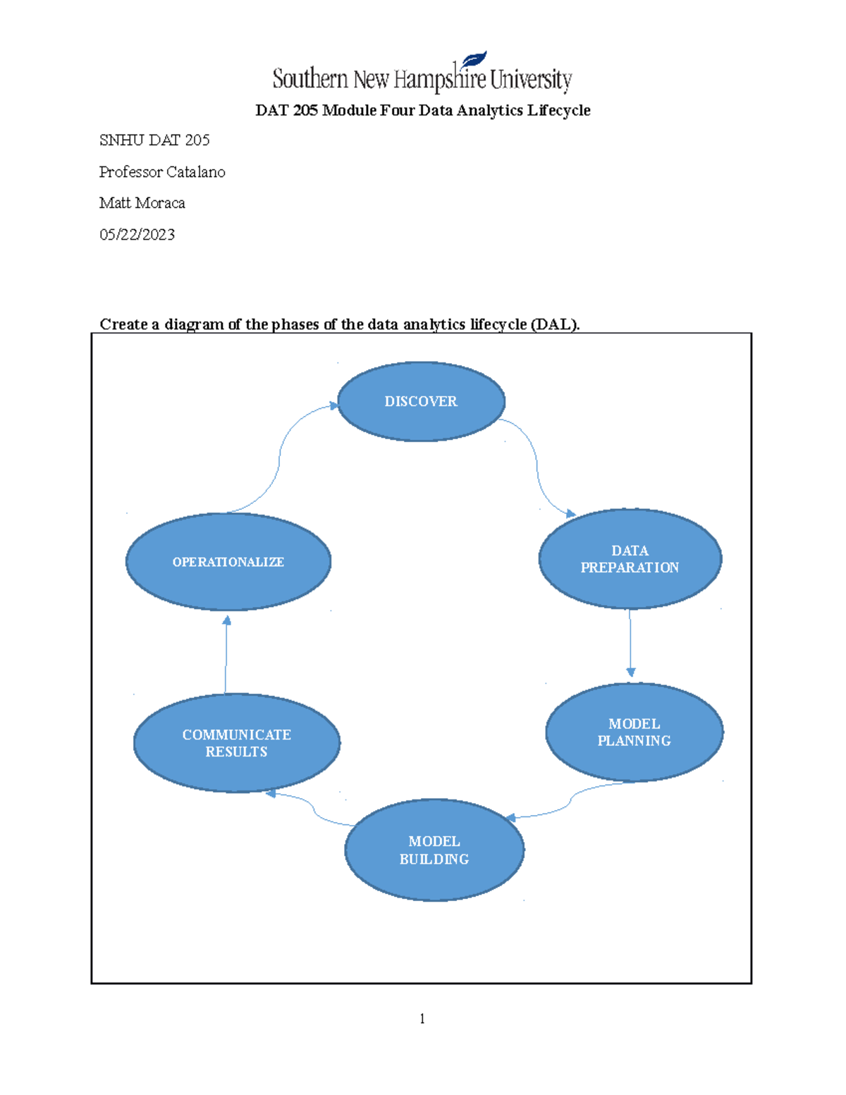 DAT 205 Data Analytics Lifecycle: Module Four Overview and Analyst Role - Studocu