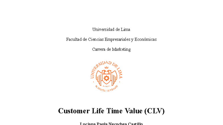 G5 - Trabajo sobre el Customer Lifetime Value (CLV) y Machine Learning - Studocu