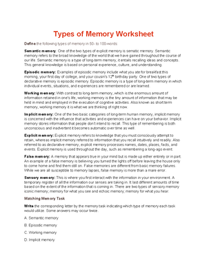 [Solved] What are the 3 stages of memory Do all these stages have to ...
