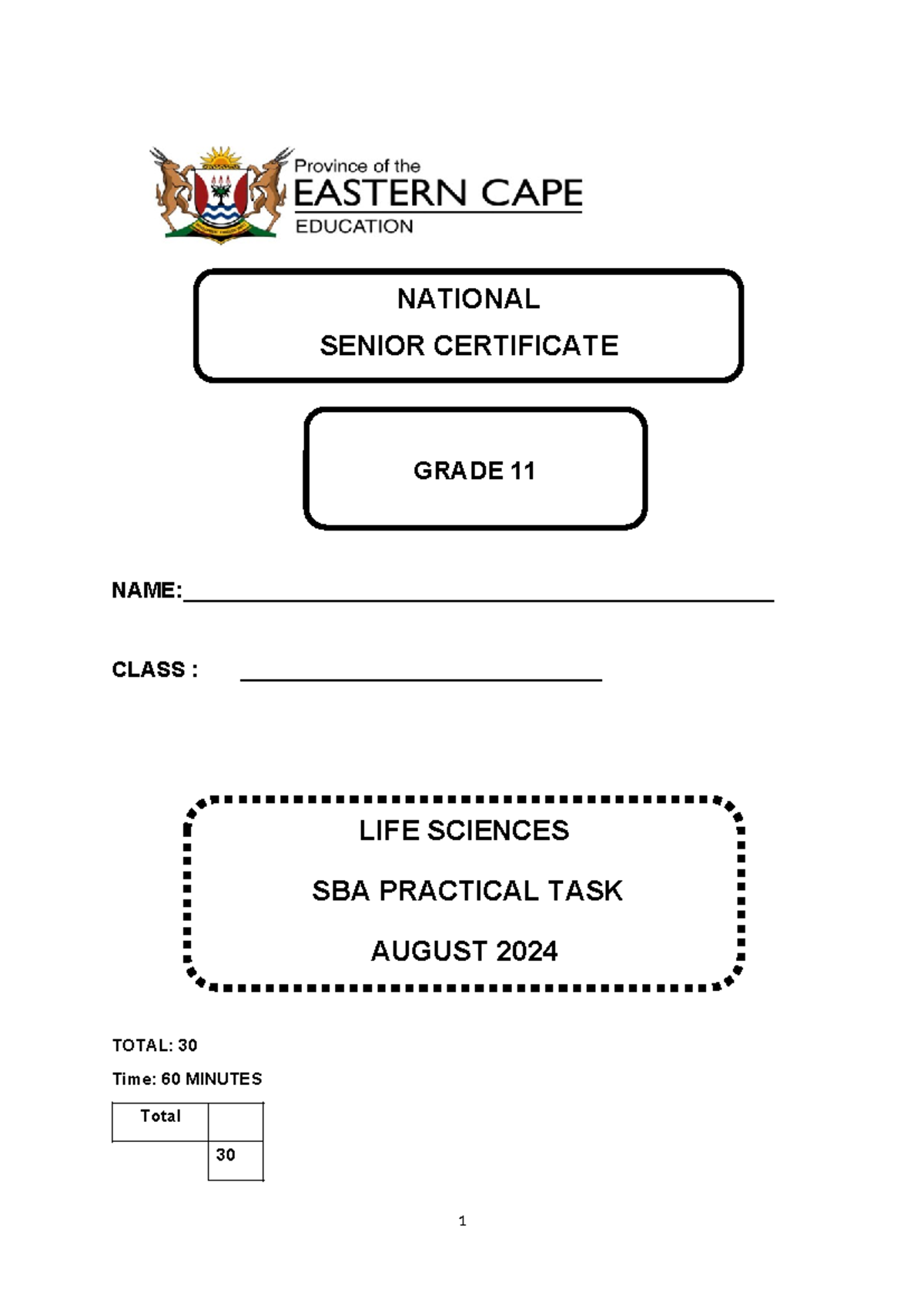 GR 11 LIFE SCIENCES SBA PRACTICAL: Gaseous Exchange Term 3 - Studocu