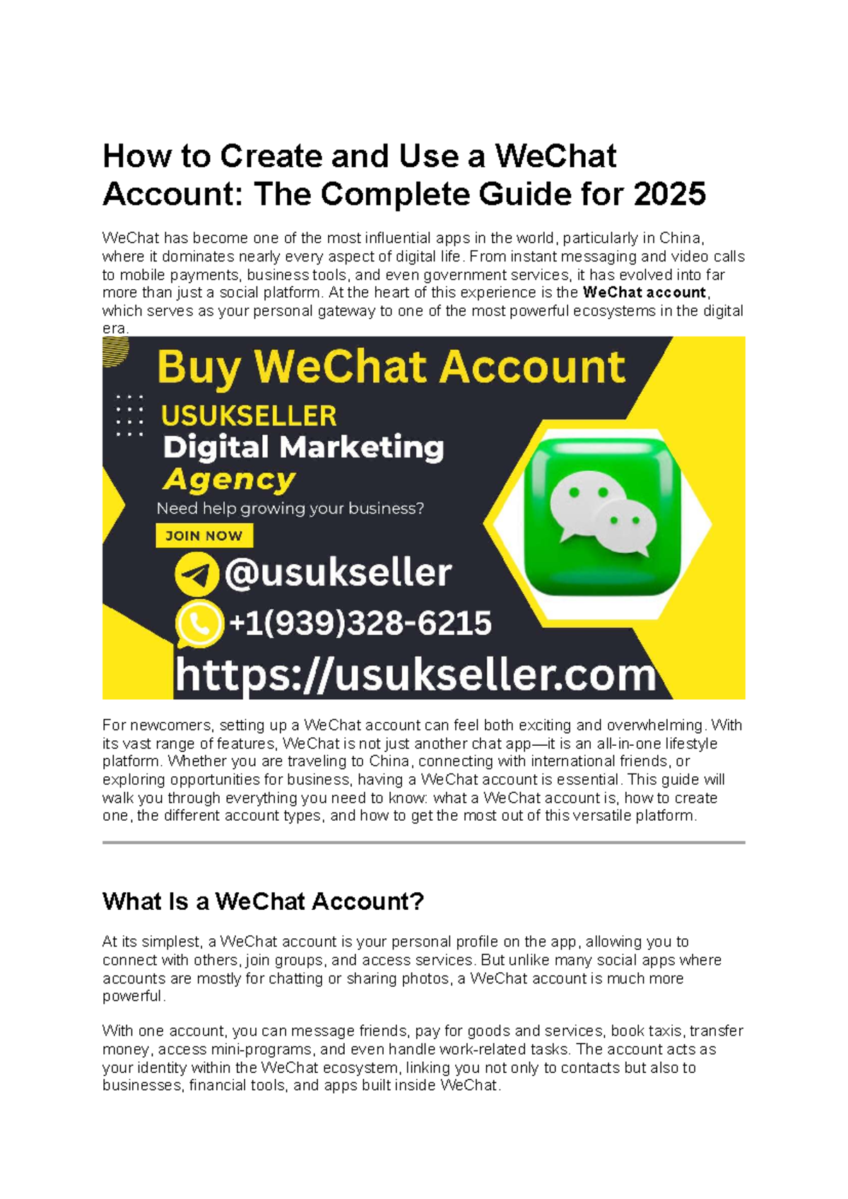 Creating and Using a WeChat Account: A 2025 Guide - Studocu