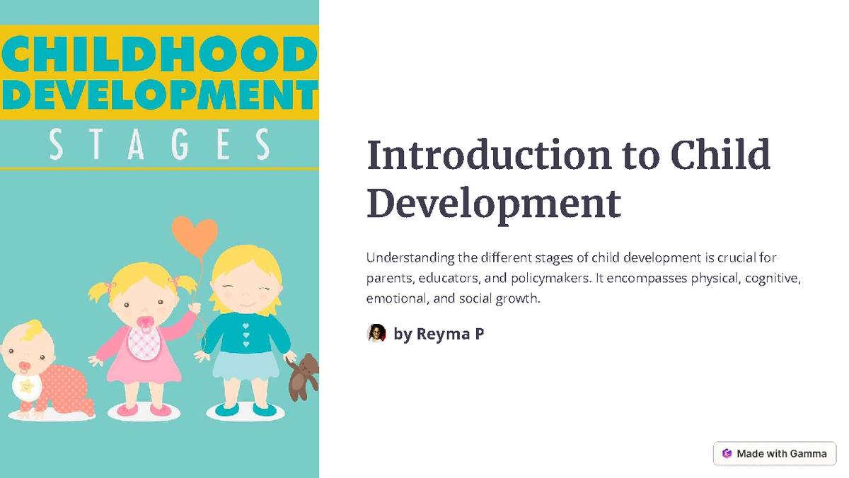 Introduction to Child Development - Introduction to Child Development ...