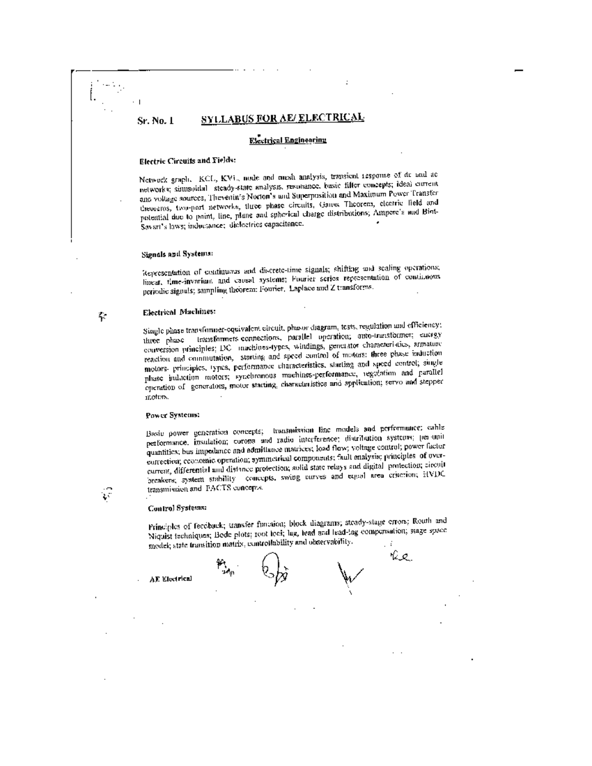 Syllabus for AE Electrical Engineering: Key Topics Overview - Studocu