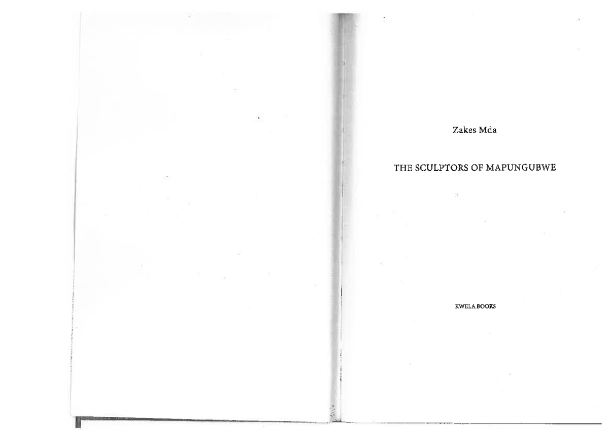 Zakes Mda 2013 - practice tests - Zakes Mda THE SCULPTORS OF MAPUNGUBWE ...