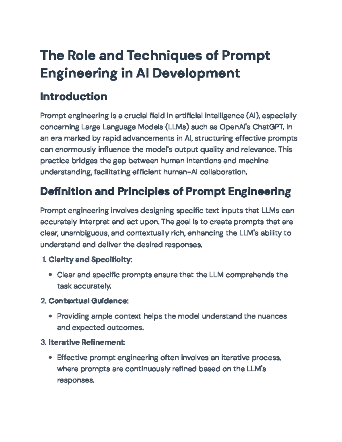 Prompt Engineering Techniques and Importance in AI Development - The ...