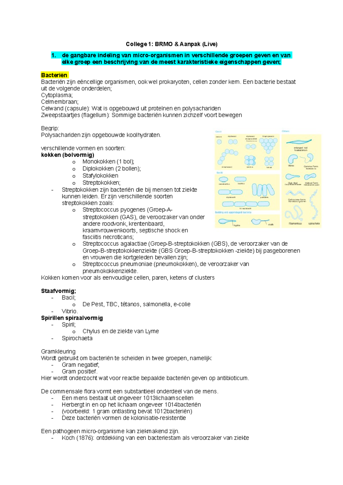 College 1: BRMO & Aanpak - Micro-organismen en Resistentie Explained ...