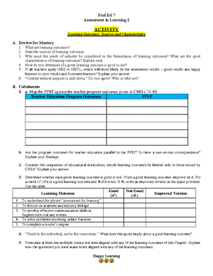 Lesson 11 - Reflective Practice Using Assessment DATA - REFLECTIVE PRACTICE USING ASSESSMENT ...