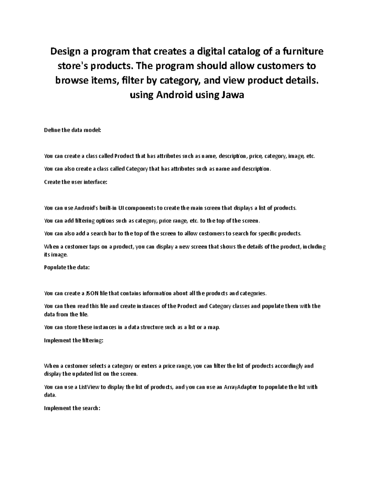 Using Android using java - Design a program that creates a digital ...