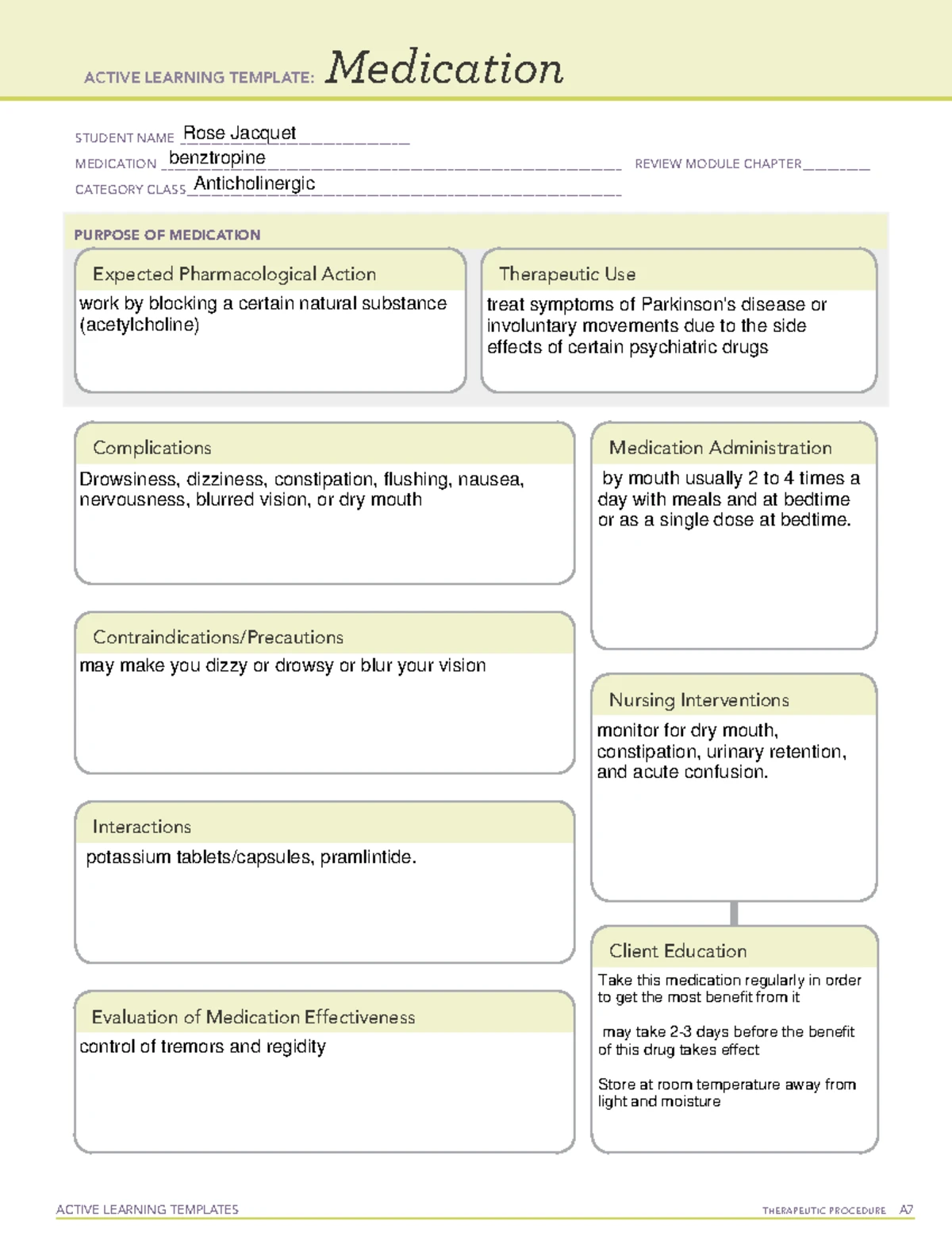 ATI Med card blank Levadopa-carbidopa - ACTIVE LEARNING TEMPLATES ...