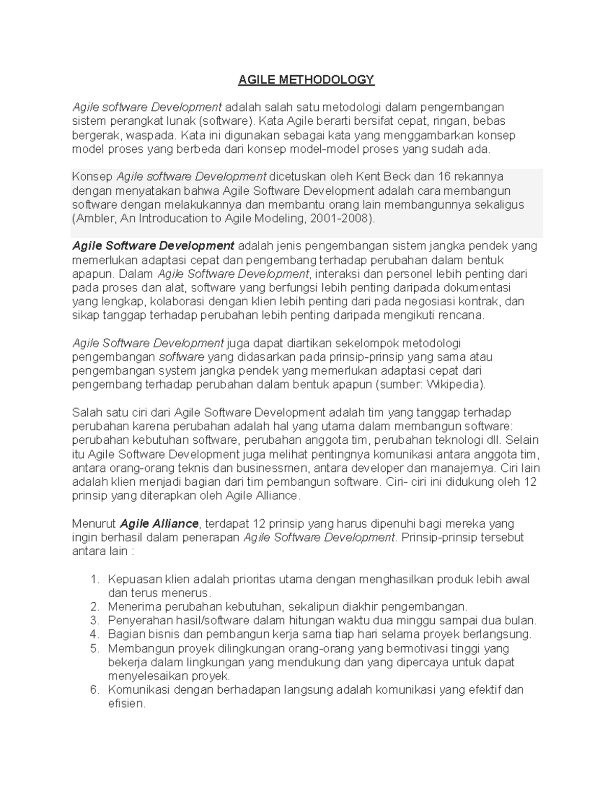 Modul Ajar AGILE METHODOLOGY: Prinsip dan Praktik Pengembangan ...