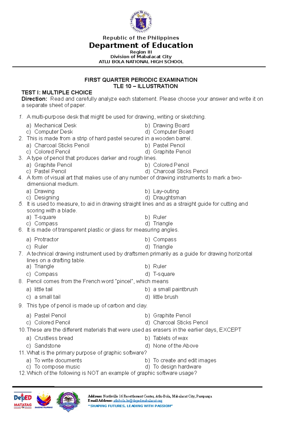 TLE 9 - Cleaning and Sanitizing Kitchen Tools and Equipment - Studocu