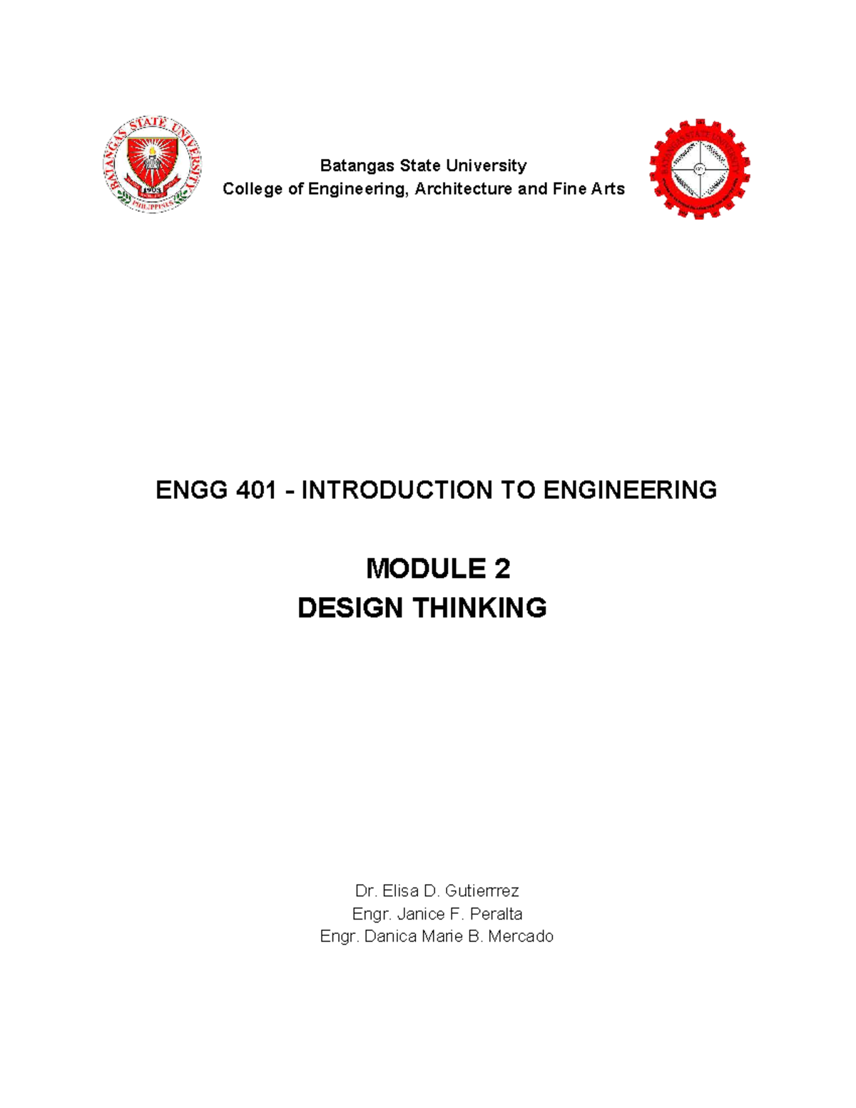 ENGG 401 Final Exam Study Guide: Module 2 - Design Thinking - Studocu
