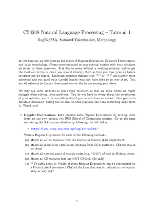 NLP Topics - Summary Natural Language Processing - NLP Topics Regex Corpus preprocessing ...