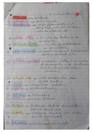 Redemittel OPG RTG - Zusammenfassung Mund-, Kiefer- und ...