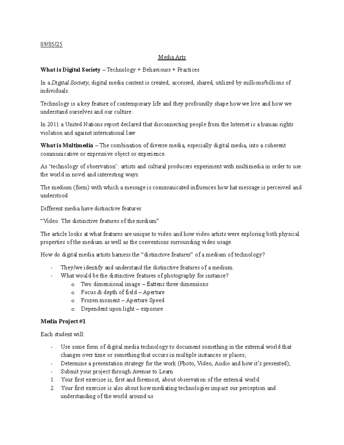 1A03 - Media Arts: Exploring Digital Society & Multimedia Practices ...