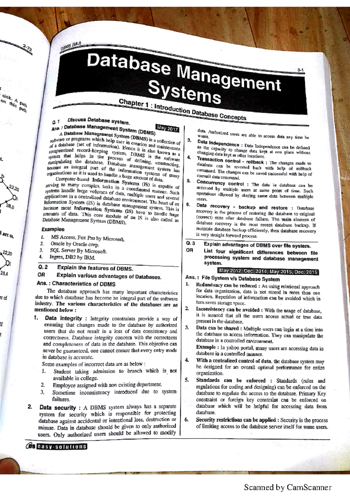 DBMS (MU) Database Management Systems Chapter 1: Introduction to Database - Studocu