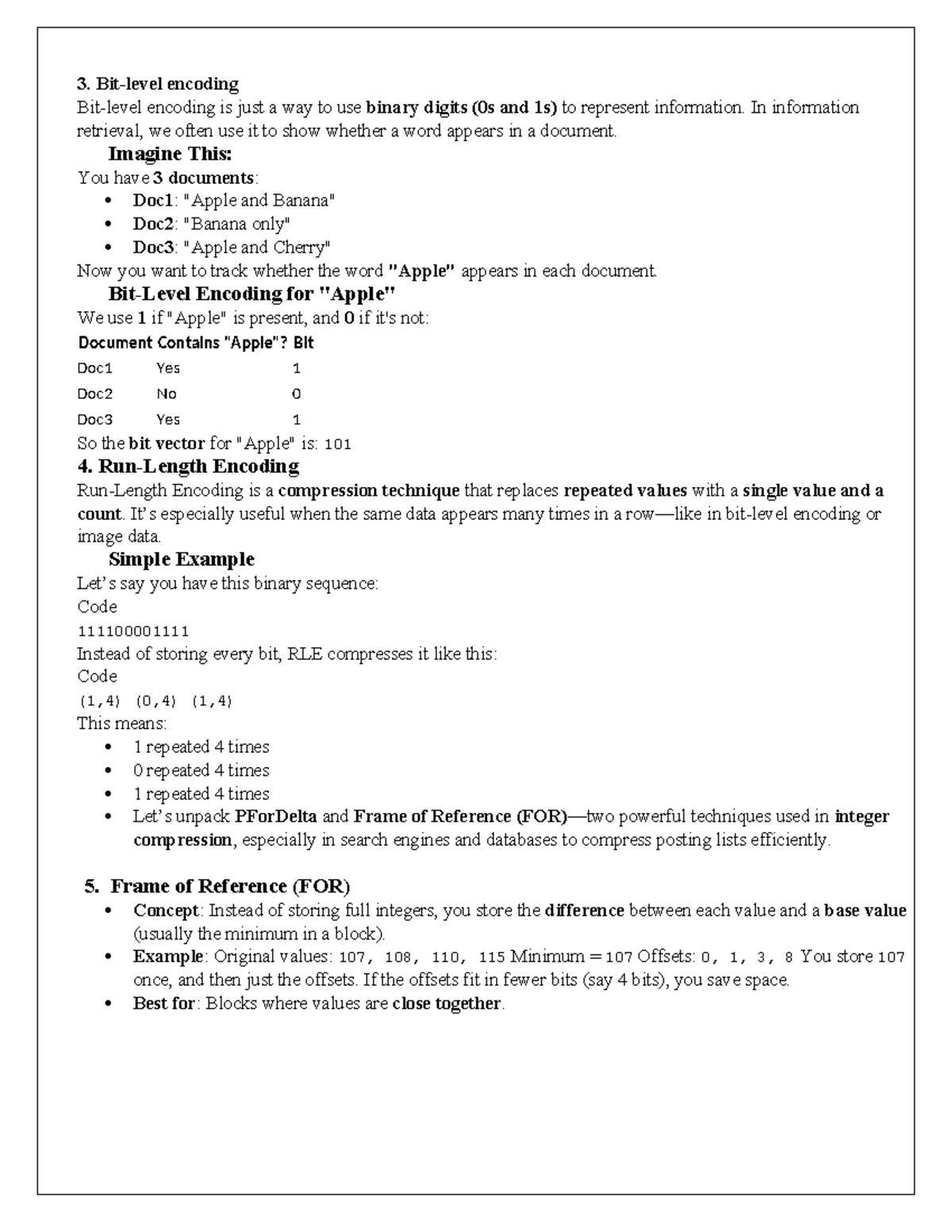 Unit 2 IRS: Encoding Techniques and Information Retrieval Concepts - Studocu