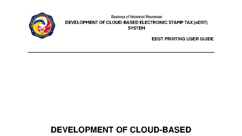 Edst printing guide - DEVELOPMENT OF CLOUD-BASED ELECTRONIC STAMP TAX ...