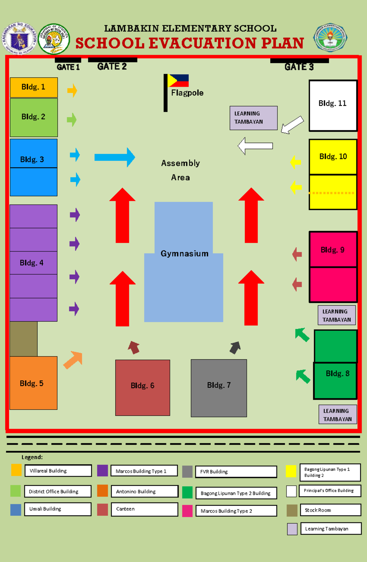 LAMBAKIN ELEMENTARY SCHOOL Evacuation Plan 2025 - Studocu