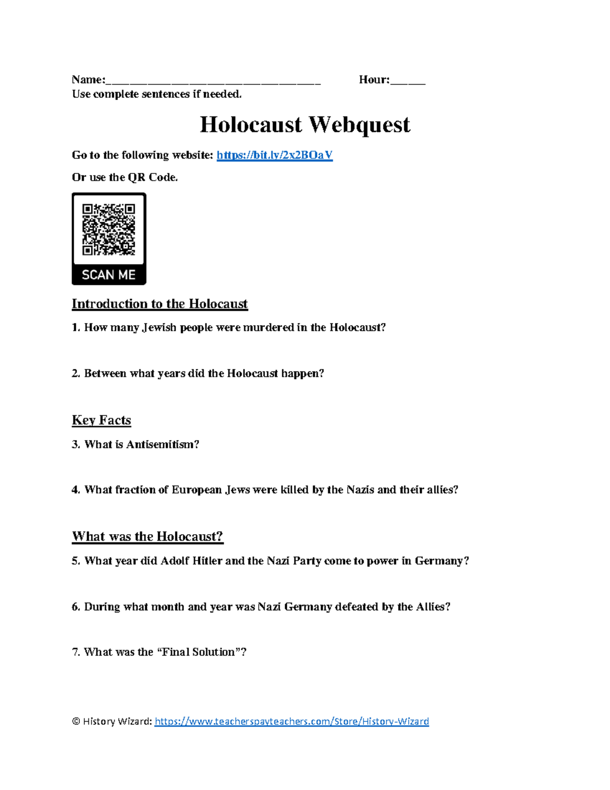 Holocaust Webquest - idk - Name ...