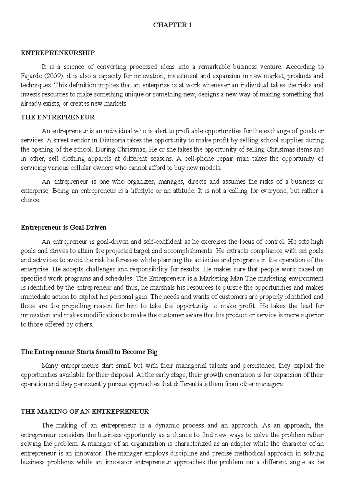 Entrepreneurship: Key Concepts and Insights - Chapter 1 Notes - Studocu