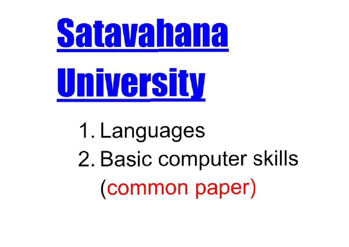 B.Sc. 2nd Sem Syllabus: Basic Computer Skills & Python Programming ...