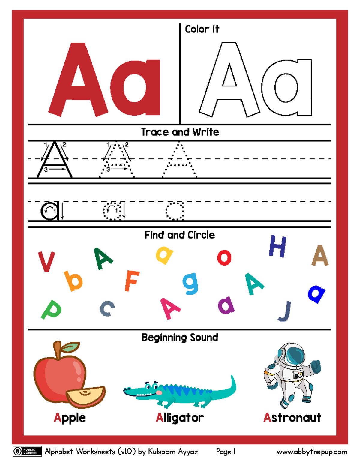 Alphabet Worksheets (v1.0) - Color, Trace, and Write Activities - Studocu