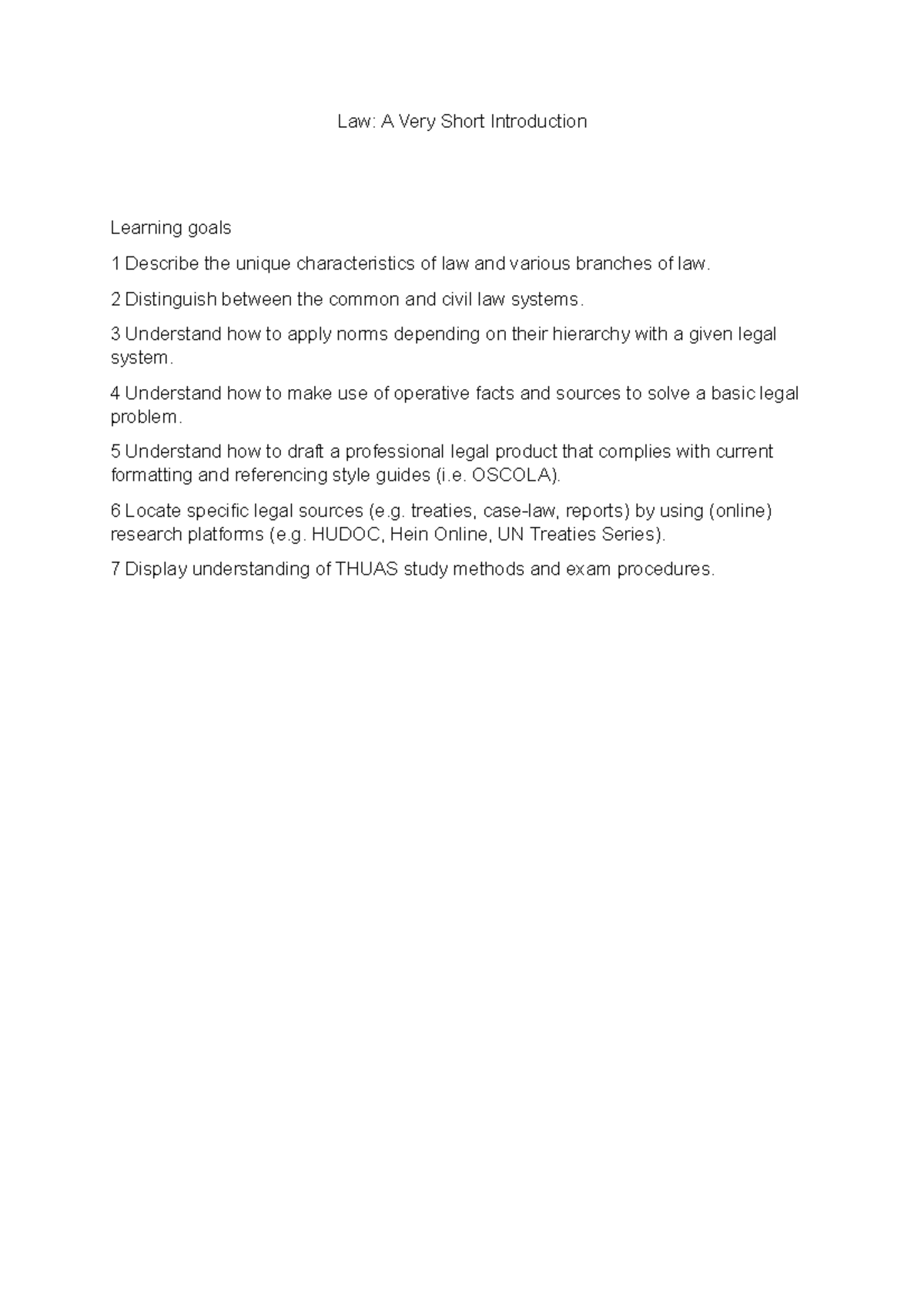 Intro to Law (LAW101) - Key Concepts and Branches Summary - Studeersnel
