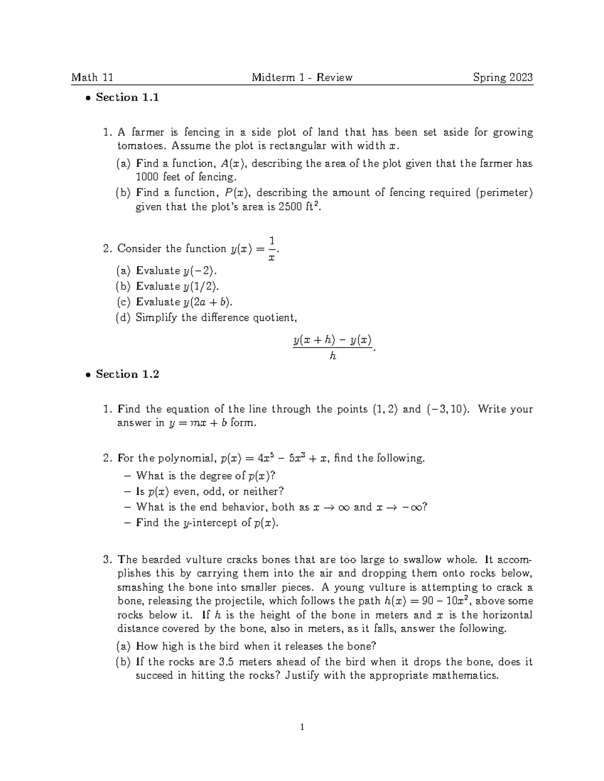 Math11 Final Exam Review - Key Concepts and Problem Solutions - Studocu