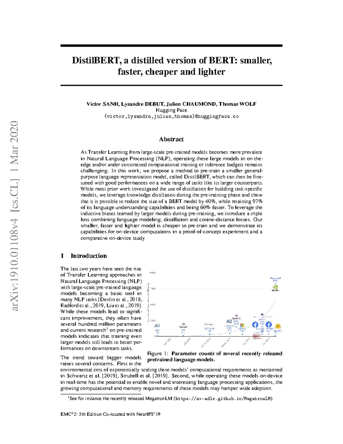 DistilBERT: A Smaller, Faster, and Cheaper BERT Model for NLP Tasks - Studocu