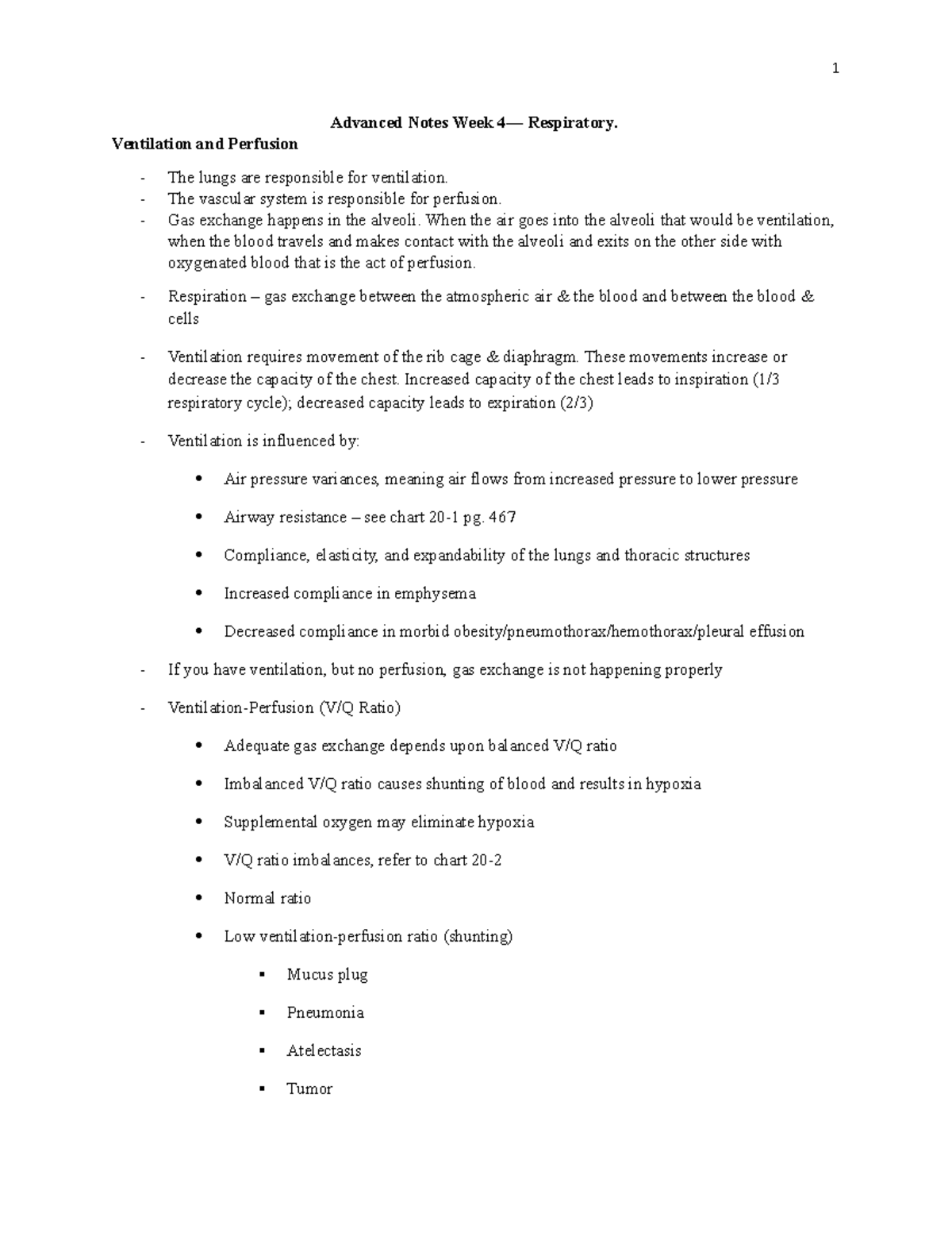 Advanced Notes Week 4 Respiratory - Advanced Notes Week 4— Respiratory ...